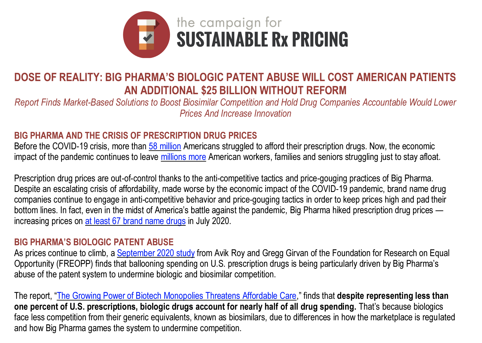 Fact Sheet: Patent Abuse - CSRxP